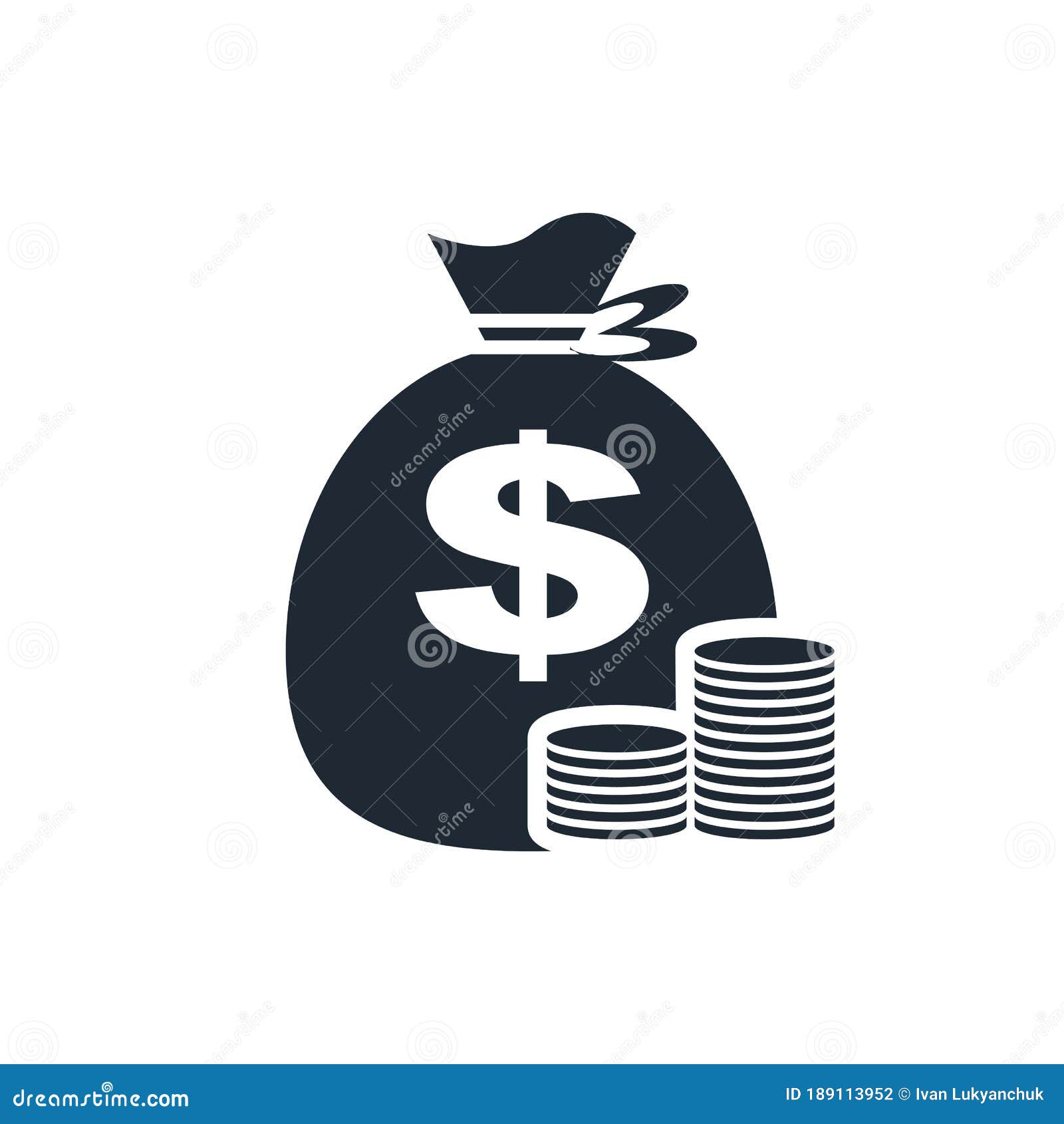 Money icon finance sign stock vector. Illustration of financial - 189113952