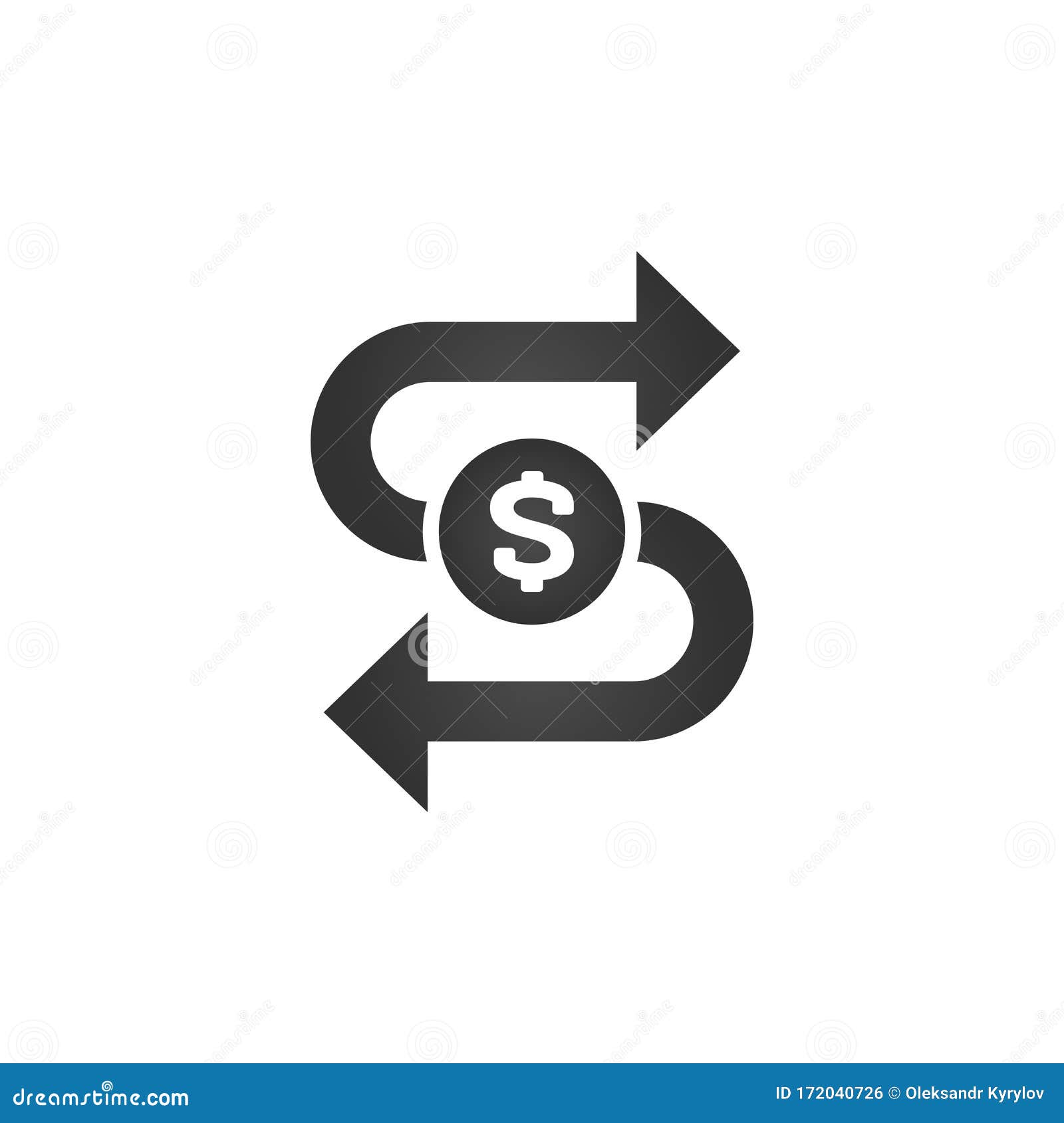 Money Icon with Arrows, Capital Decrease and Increase, Dollar Rate ...