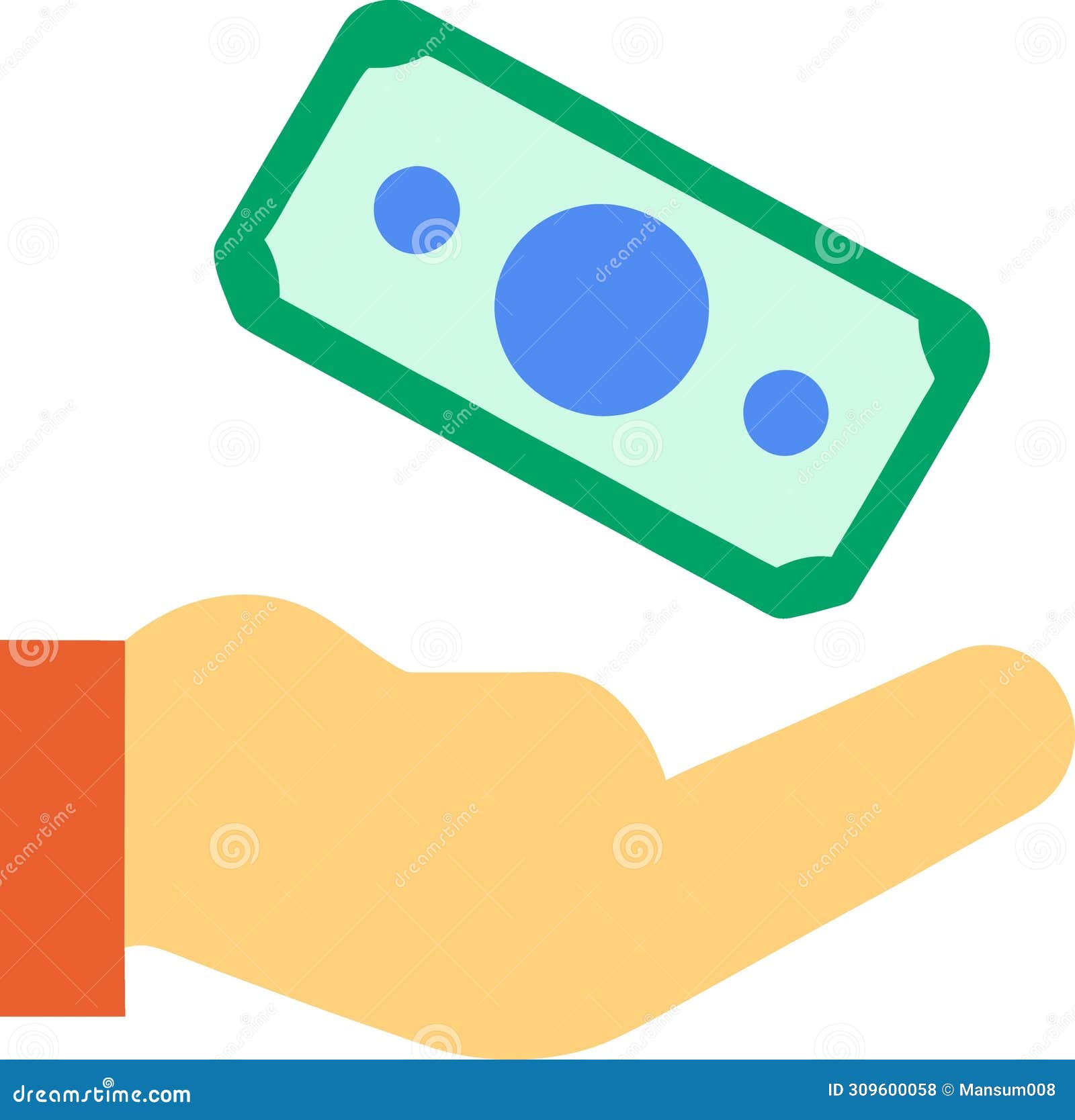 Money Icon Cartoon Illustration Stock Illustration - Illustration of ...