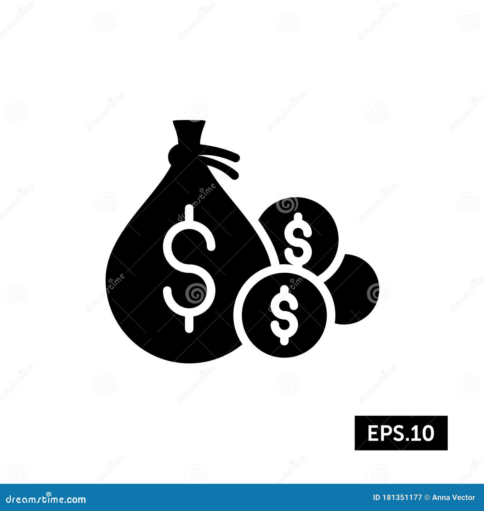 Money Icon, Money Coin Sign/Symbol Vector Stock Vector - Illustration ...