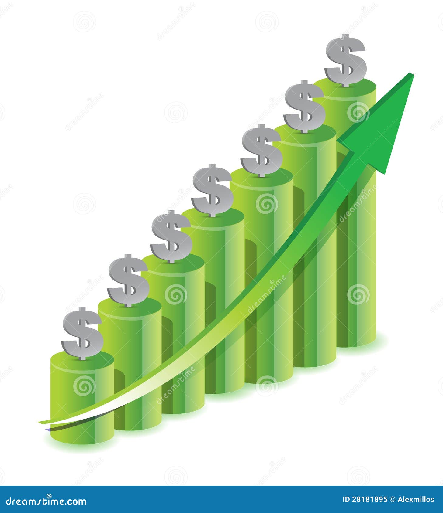 Money Icon Color Graph stock illustration. Illustration of forward ...