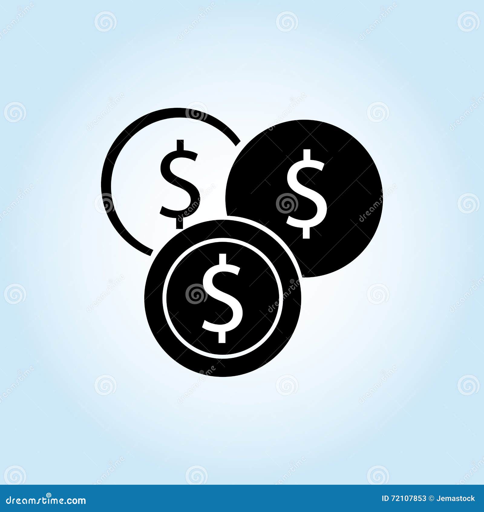 Money icon design stock vector. Illustration of investment - 72107853