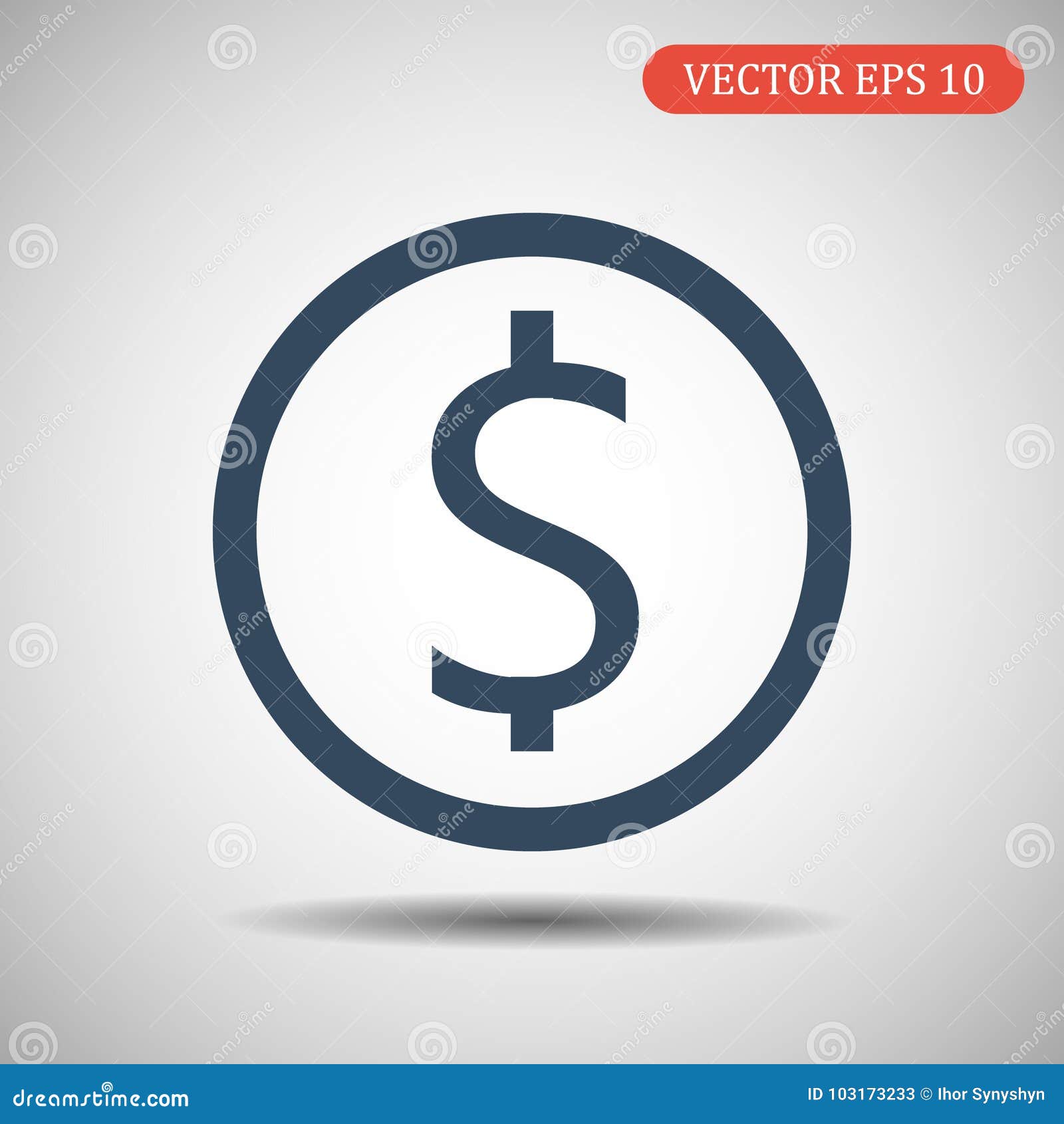 Money icon blue color. stock illustration. Illustration of design ...