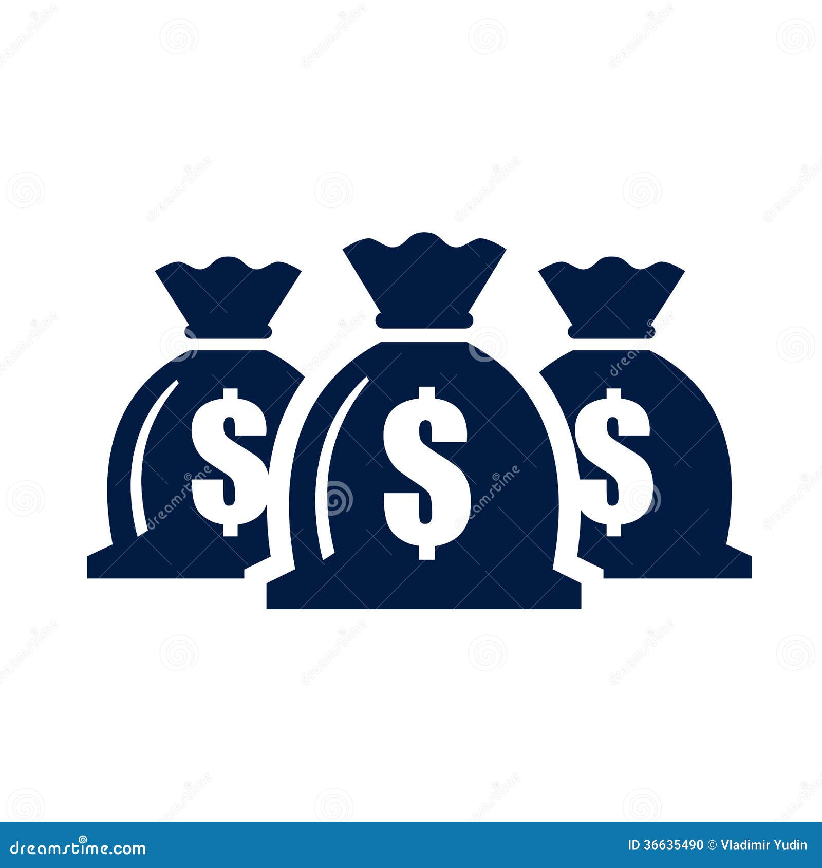 Money icon stock vector. Illustration of sack, symbol - 36635490