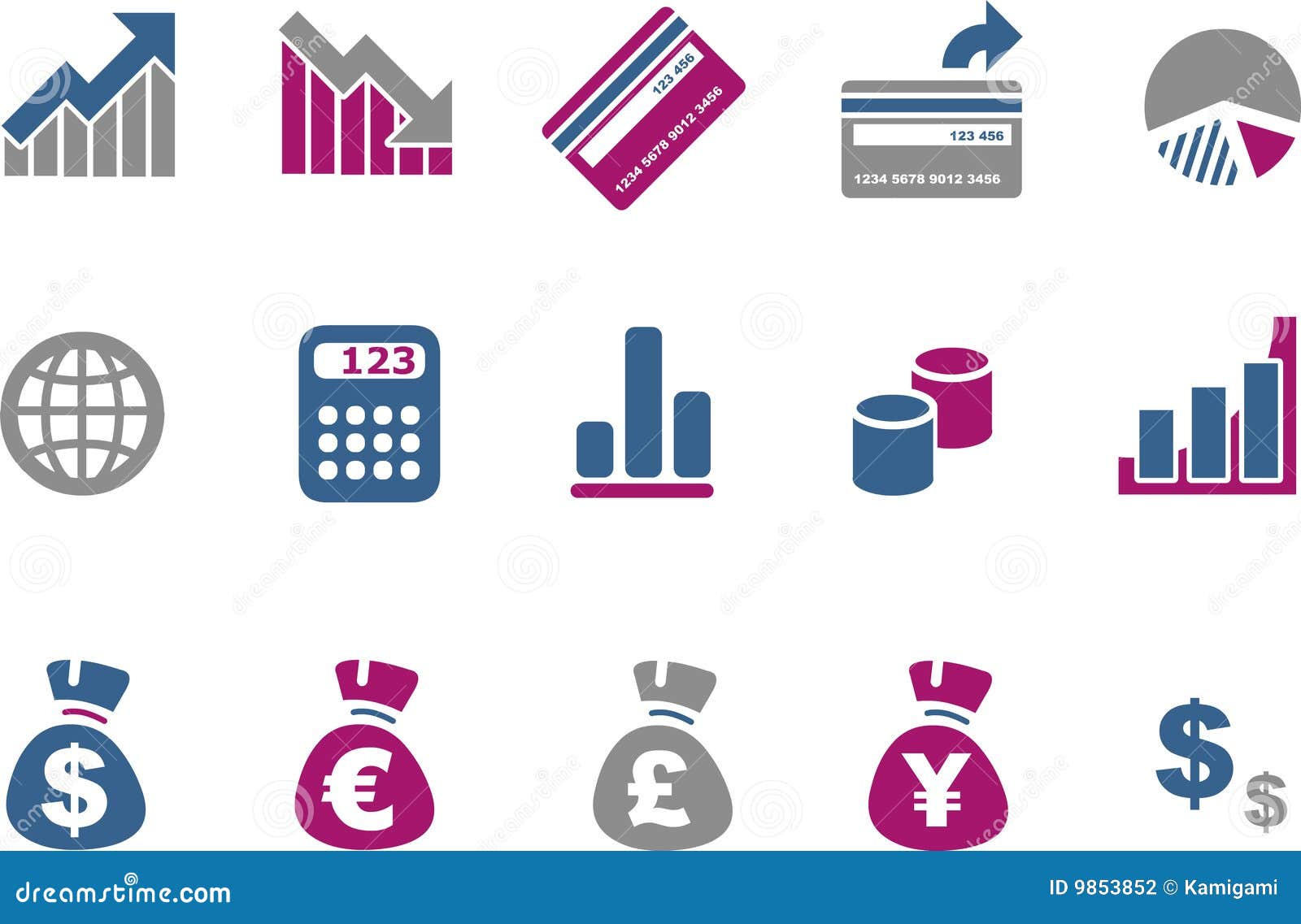 Money icon set stock vector. Illustration of exchange - 9853852