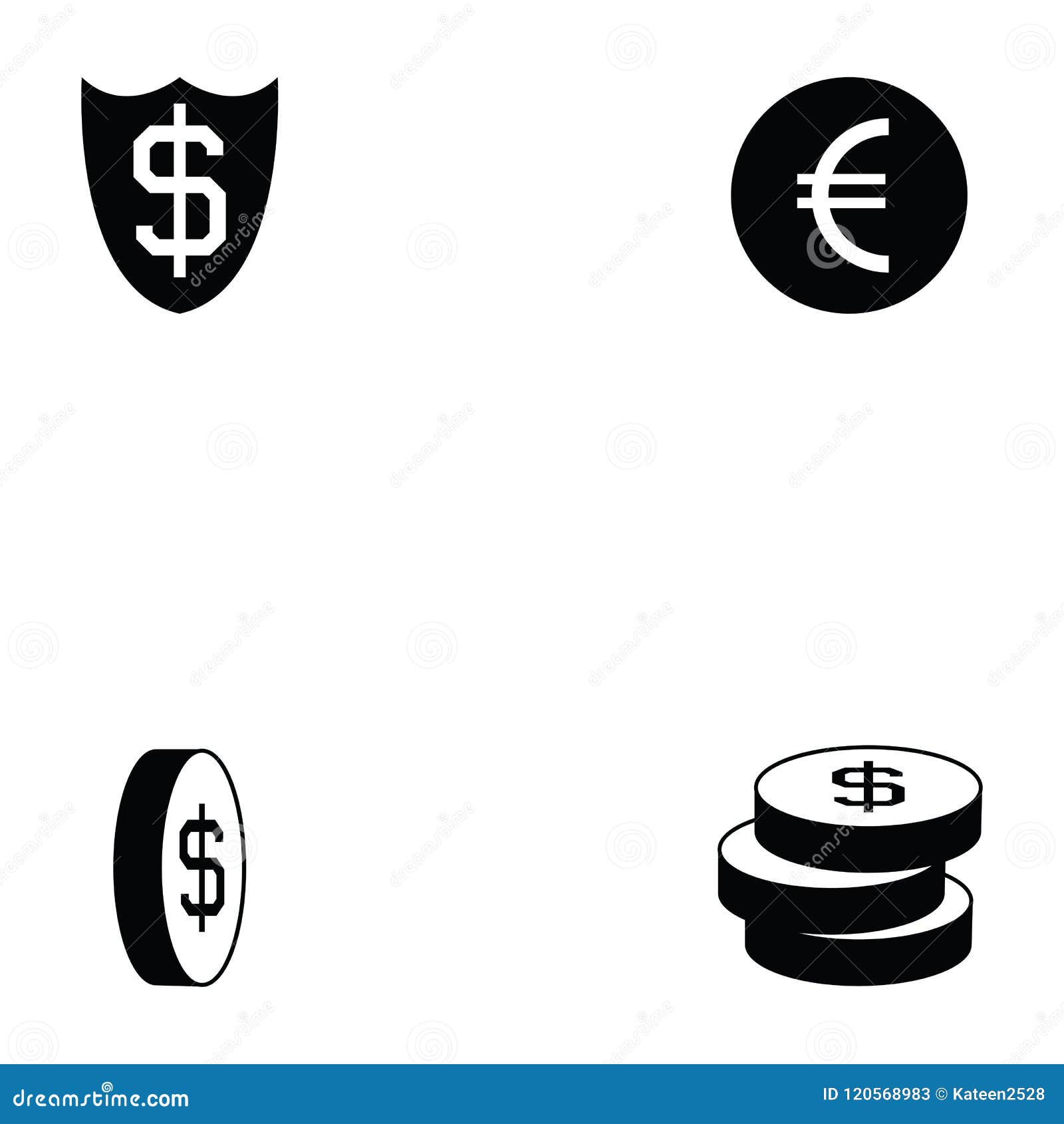 Money icon set stock vector. Illustration of icon, investment - 120568983
