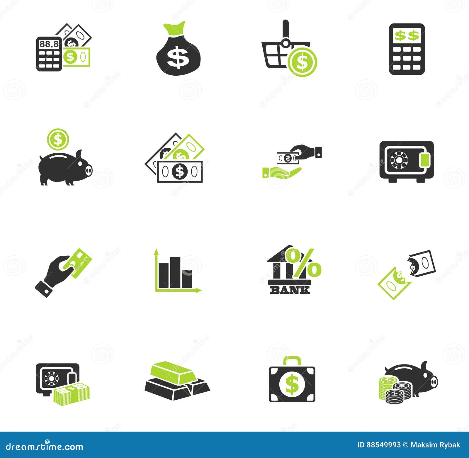 Money icon set stock illustration. Illustration of coin - 88549993