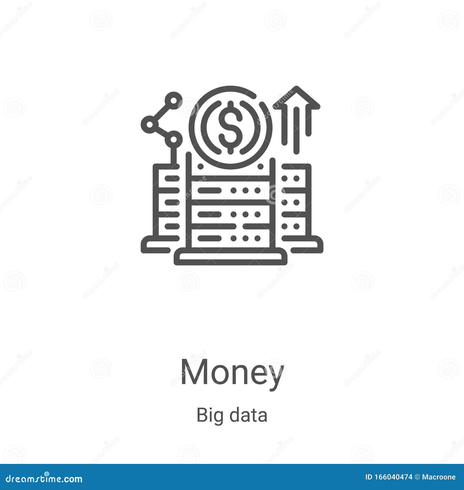 Money Icon Vector from Big Data Collection. Thin Line Money Outline ...