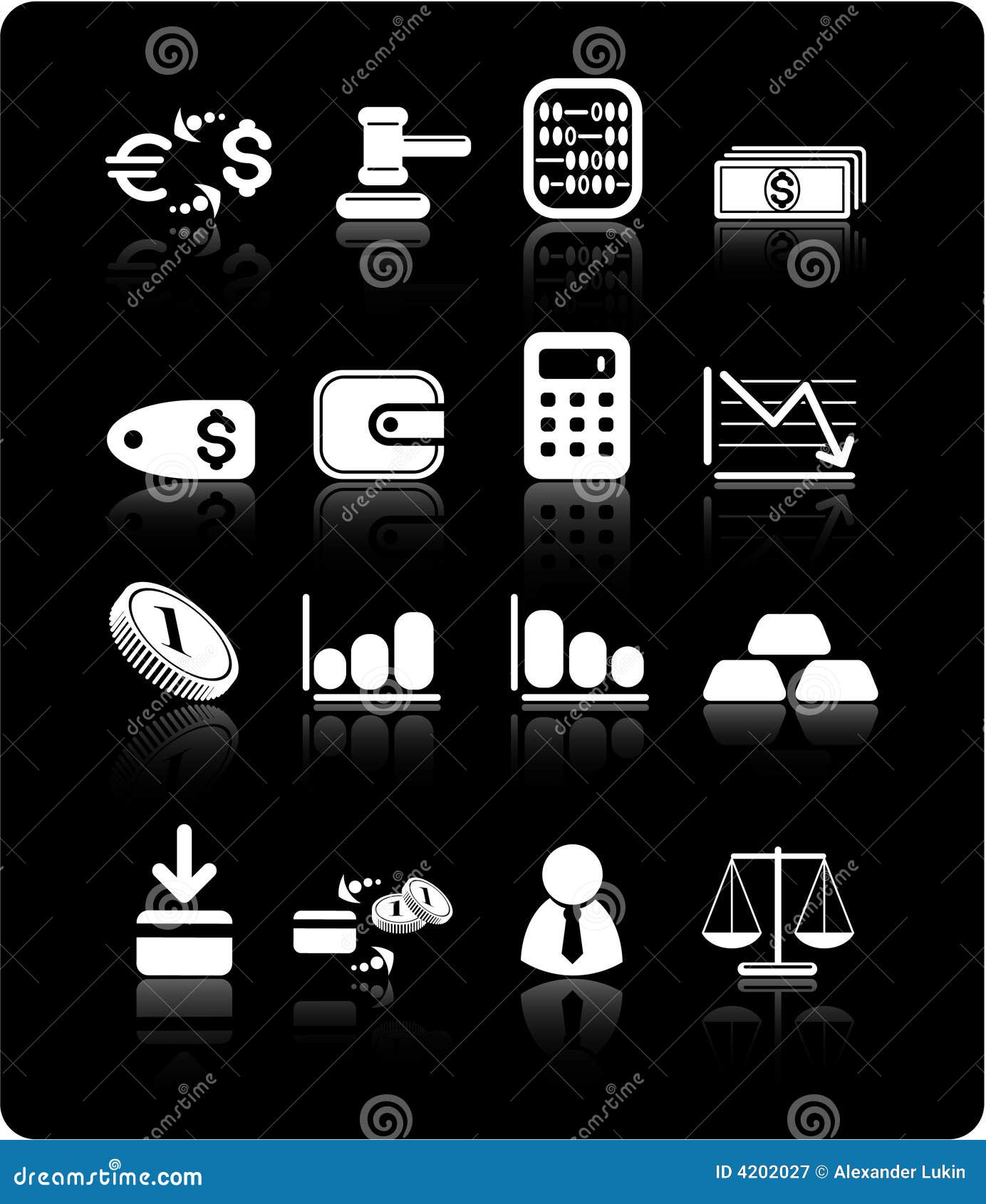 Money icons stock vector. Illustration of cash, businessman - 4202027