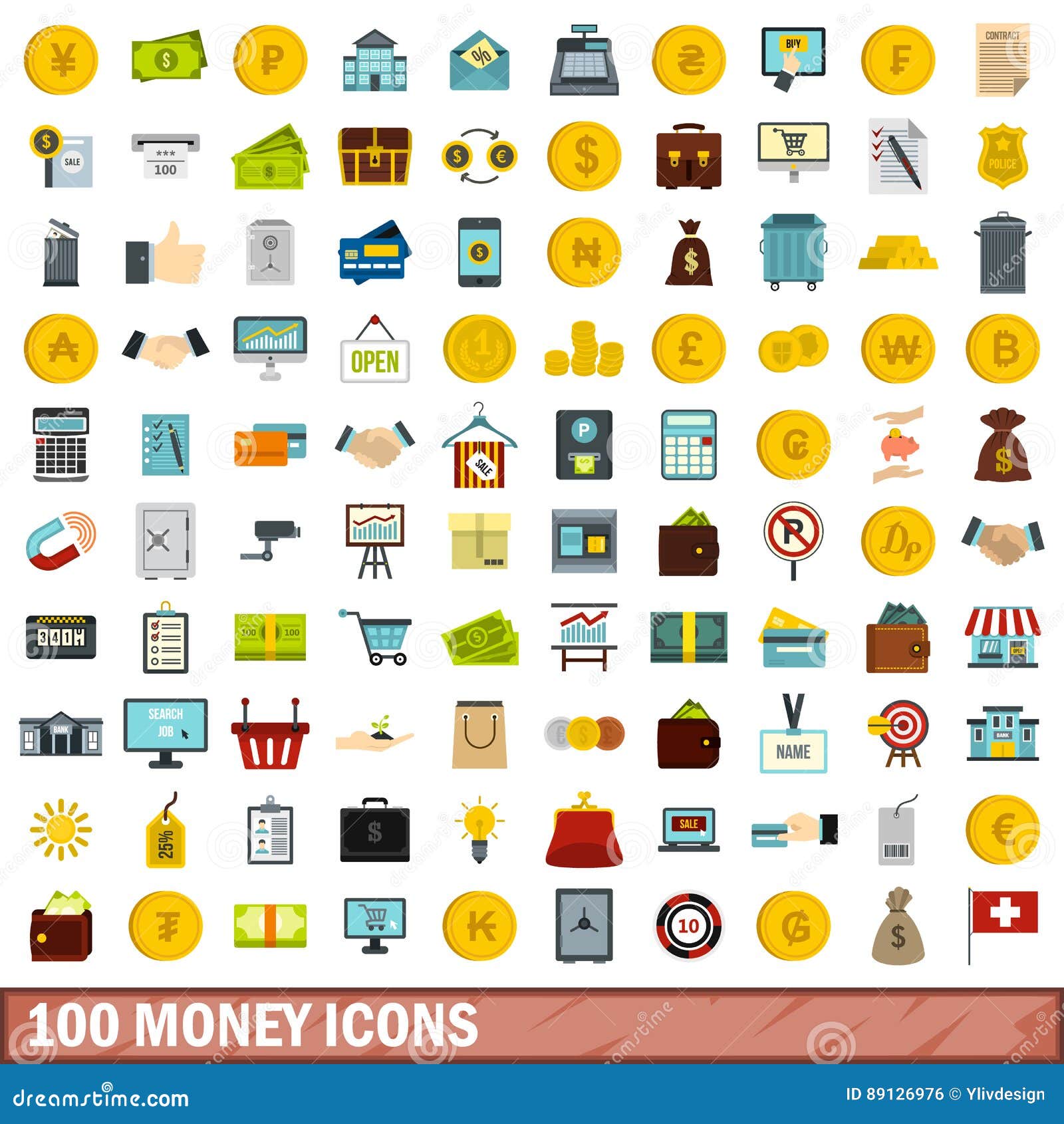 Money Icons // 32 Pixels Icons White Series Vector Illustration ...