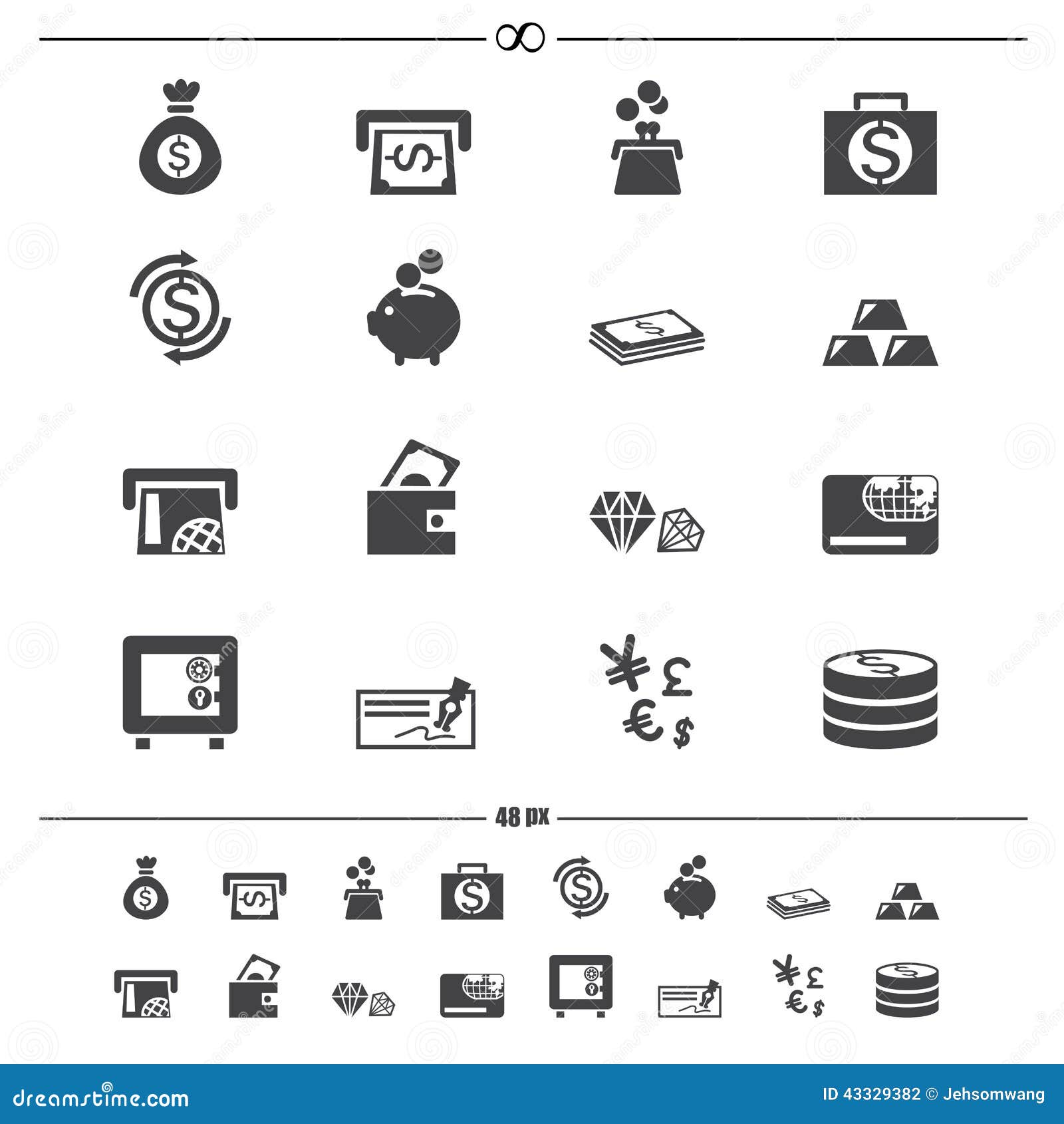 Money icons vector stock vector. Illustration of element - 43329382