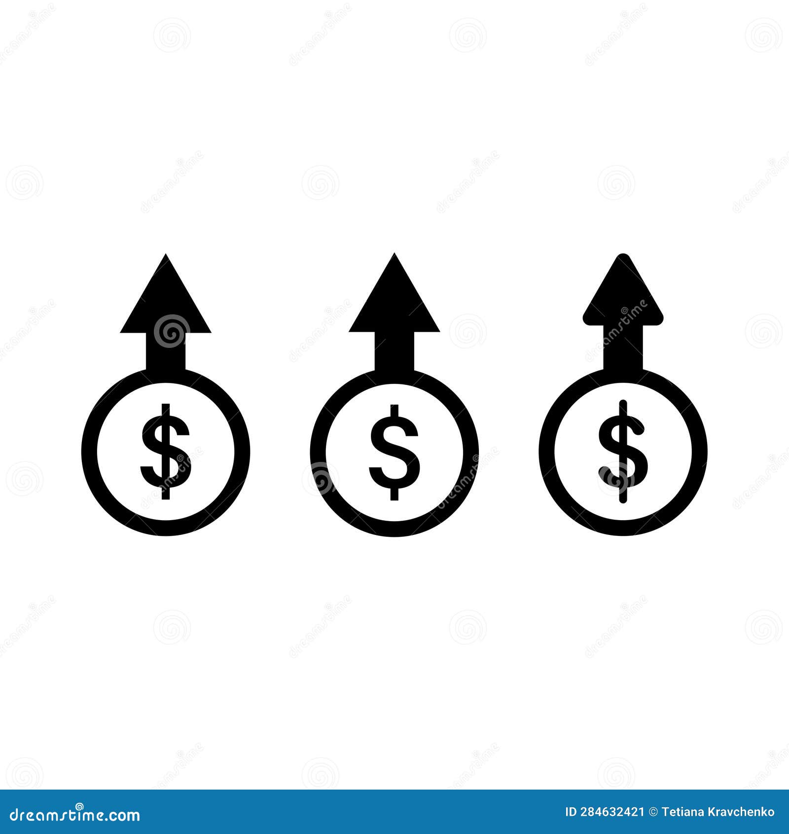 Money Increases Icon. Vector Illustration. Stock Image Stock Vector ...