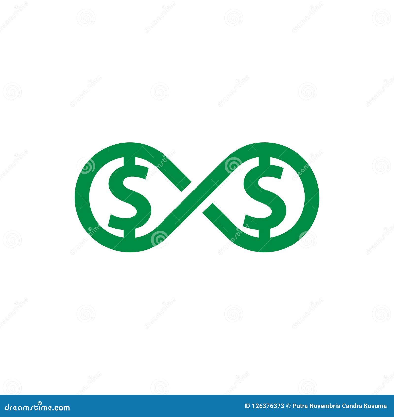 Money Infinity Head Logo Icon Design Stock Vector - Illustration of ...