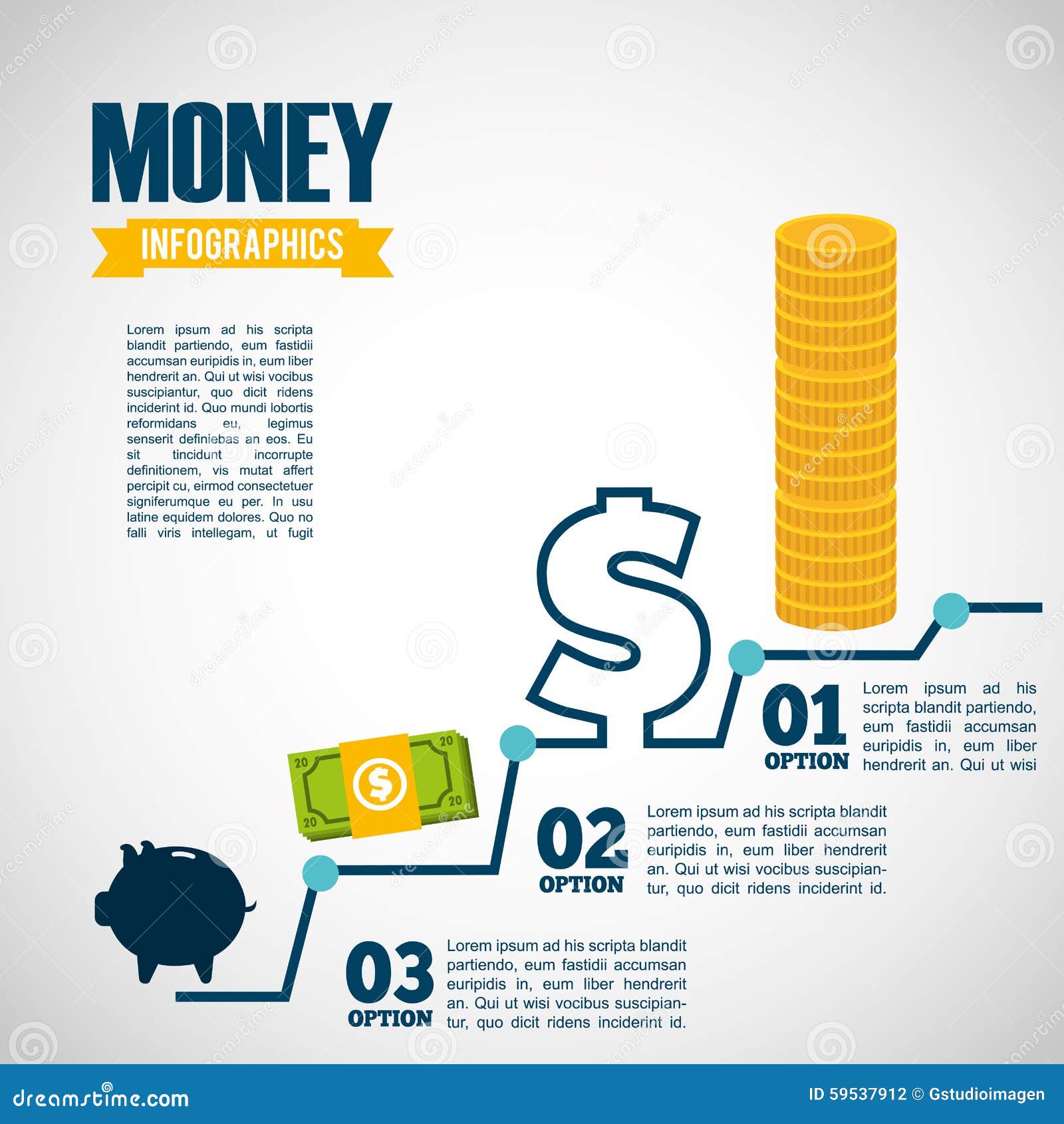 Money infographic stock vector. Illustration of infographics - 59537912