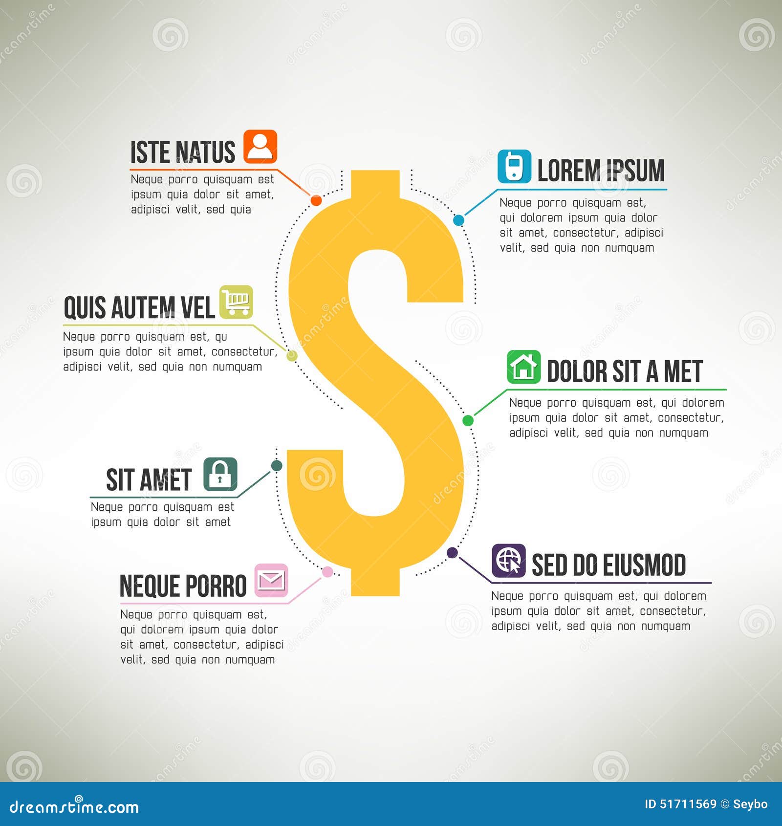 Money Infographic Template Suitable for Business Stock Vector ...