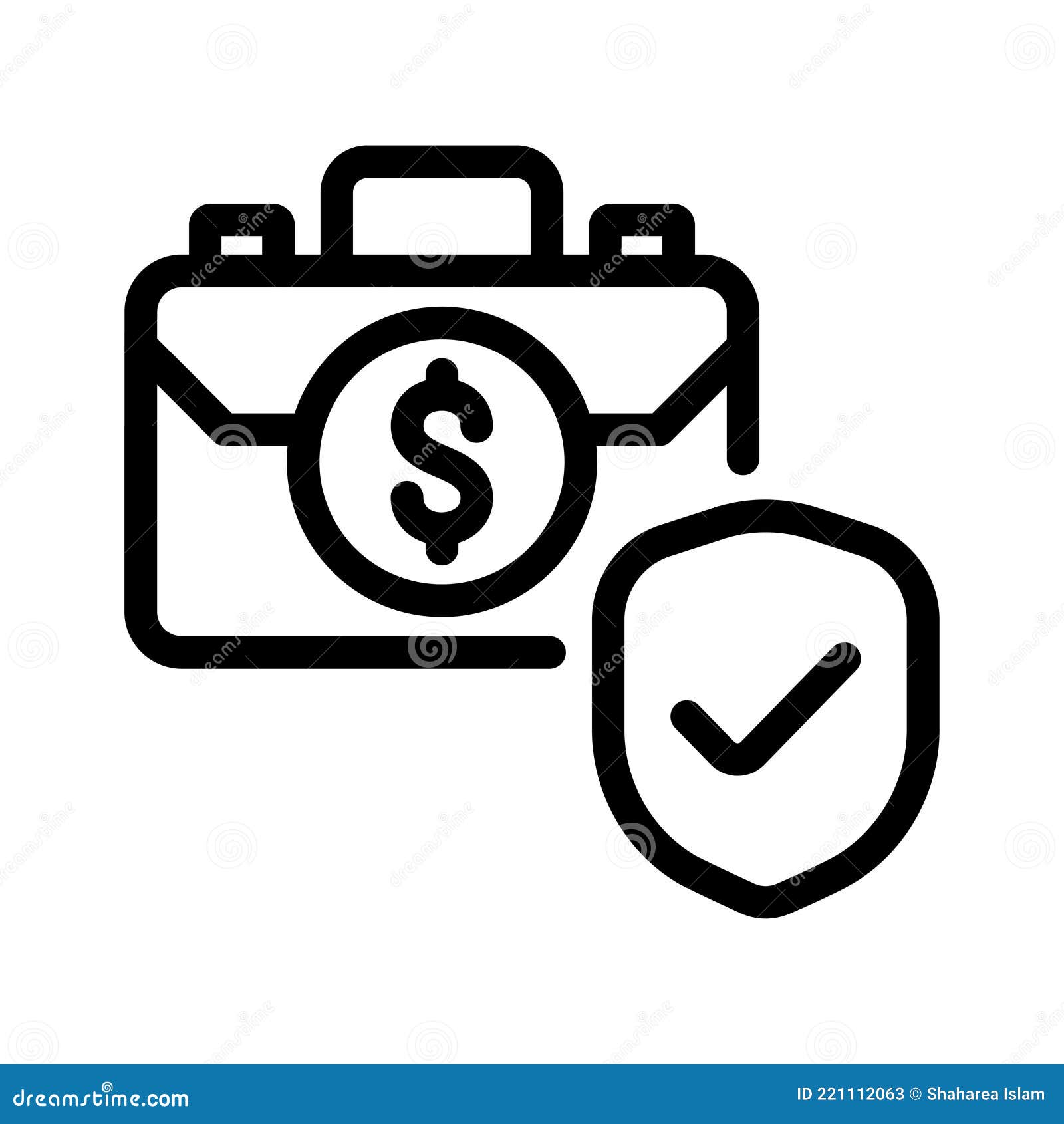 Money Insurance Icon stock vector. Illustration of designed - 221112063
