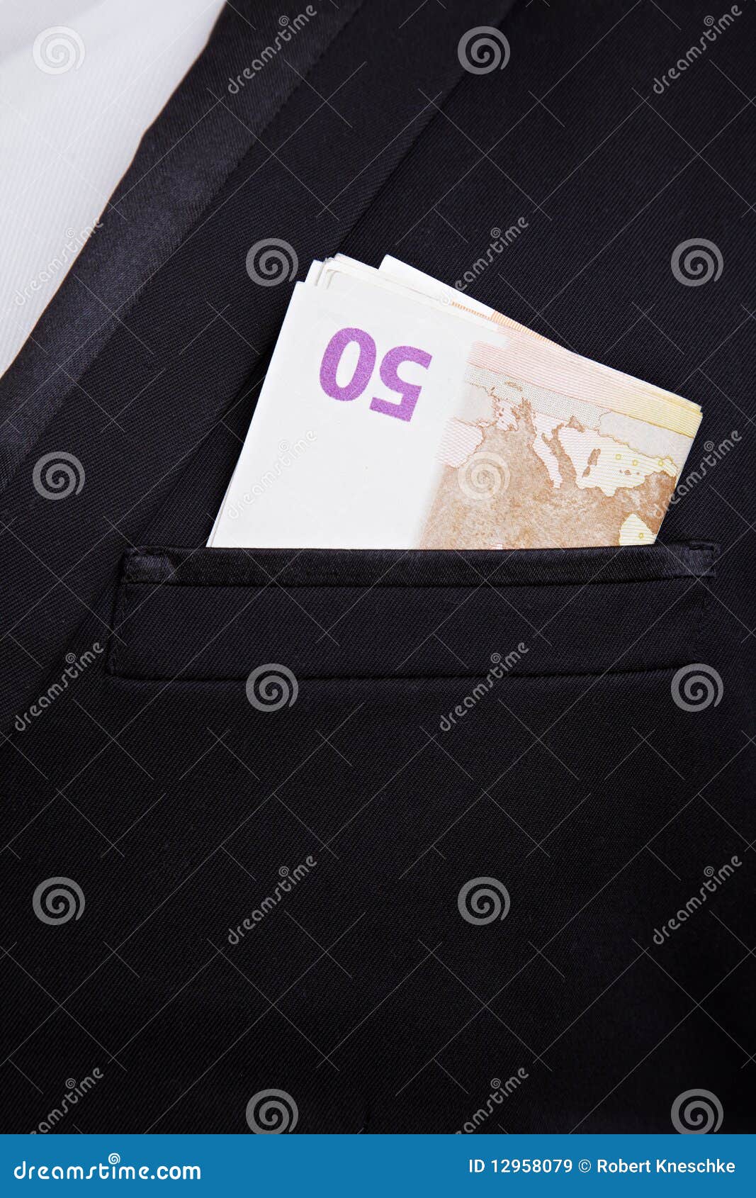 Money in jacket pocket stock image. Image of luxury, manager - 12958079