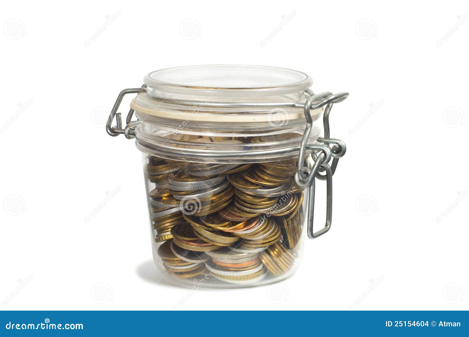 Money in a Jar stock photo. Image of container, coins - 25154604