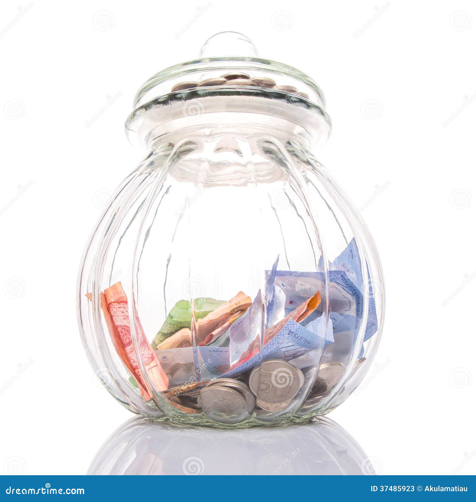 Money Jar stock image. Image of glass, spend, money, save - 37485923
