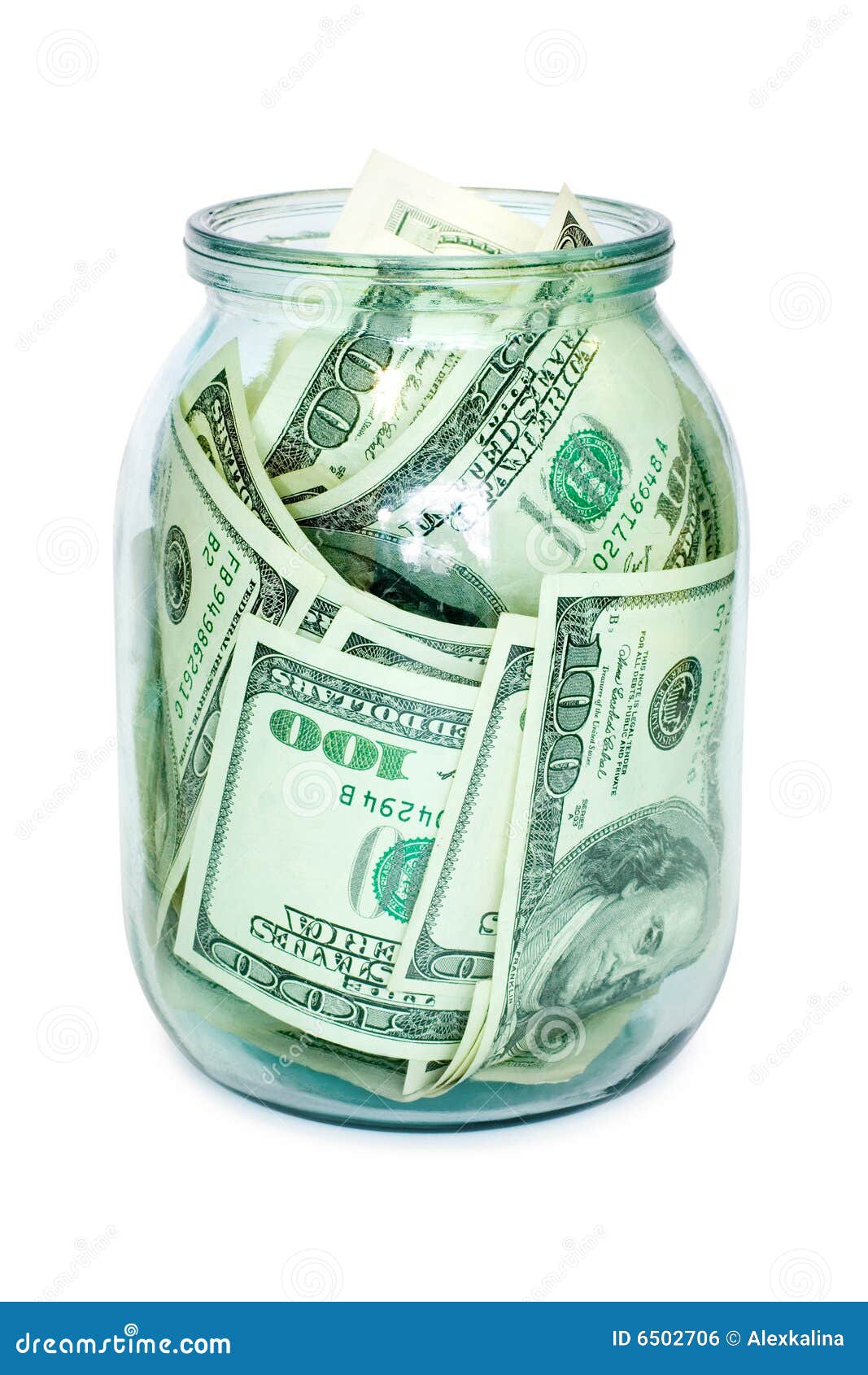 Money in the jar stock photo. Image of conceptual, dollar - 6502706