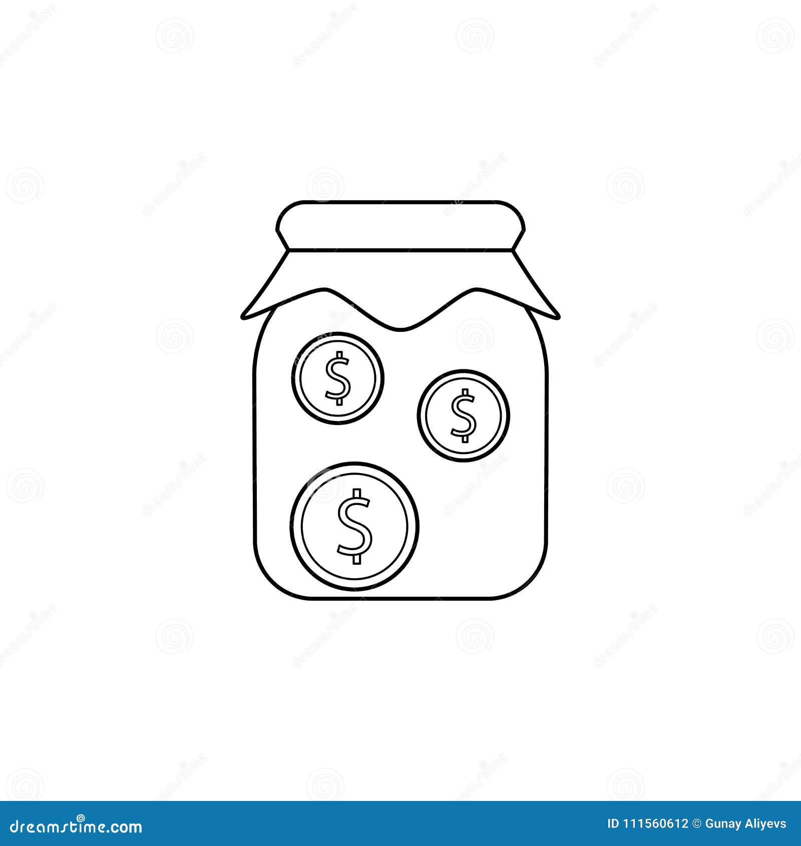 Money in Jar Icon. Element of Banking Icon for Mobile Concept and Web ...
