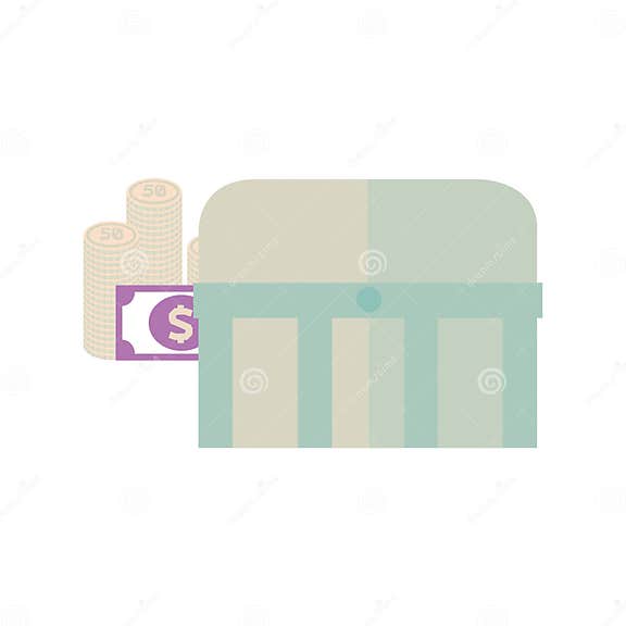 The Money is Kept in a Safe Box Stock Illustration - Illustration of ...