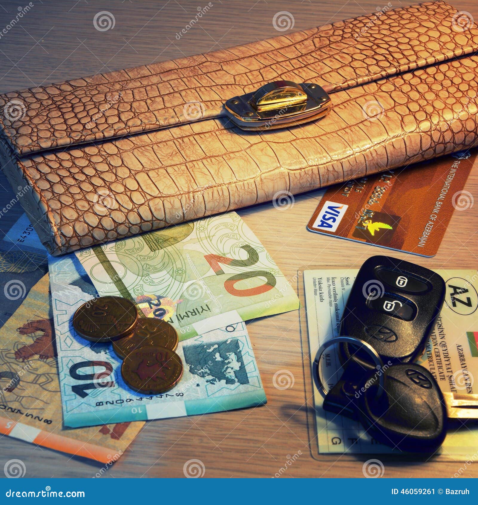 Money, Visa Card, Banknotes, Wallet Editorial Photo - Image of banknote ...