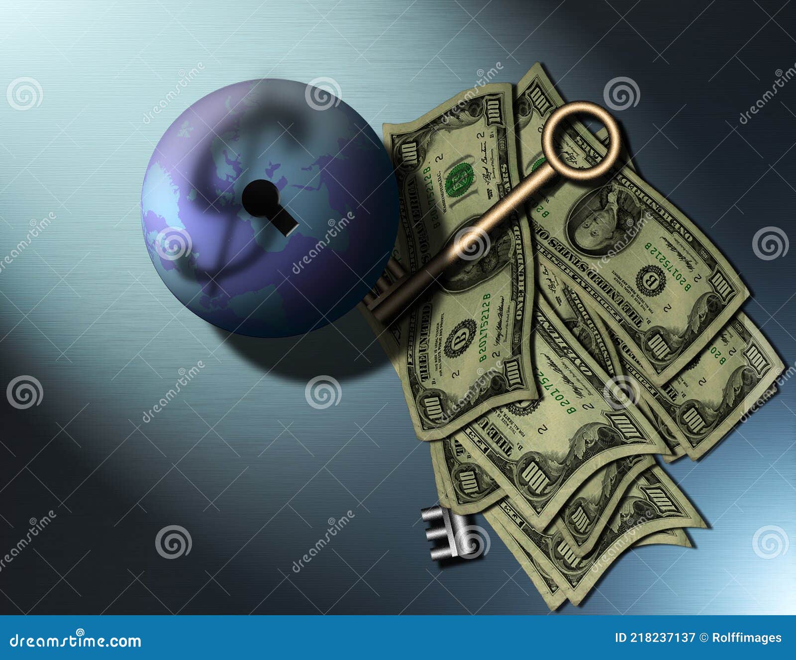 Money is the Key stock illustration. Illustration of banknote - 218237137