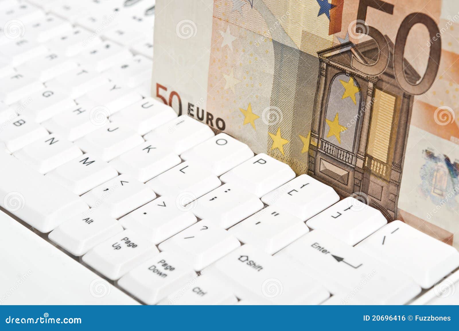 Money on keyboard stock photo. Image of computing, financial - 20696416