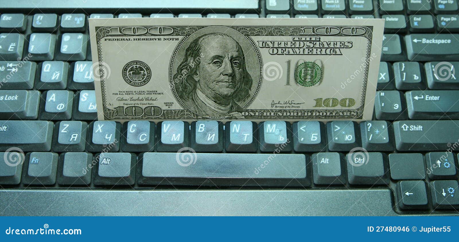 Money on a keyboard stock photo. Image of house, button - 27480946
