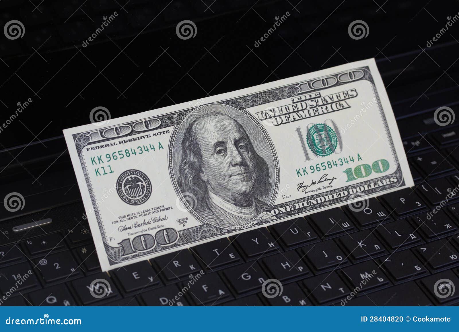 Money on a keyboard stock photo. Image of computer, paying - 28404820