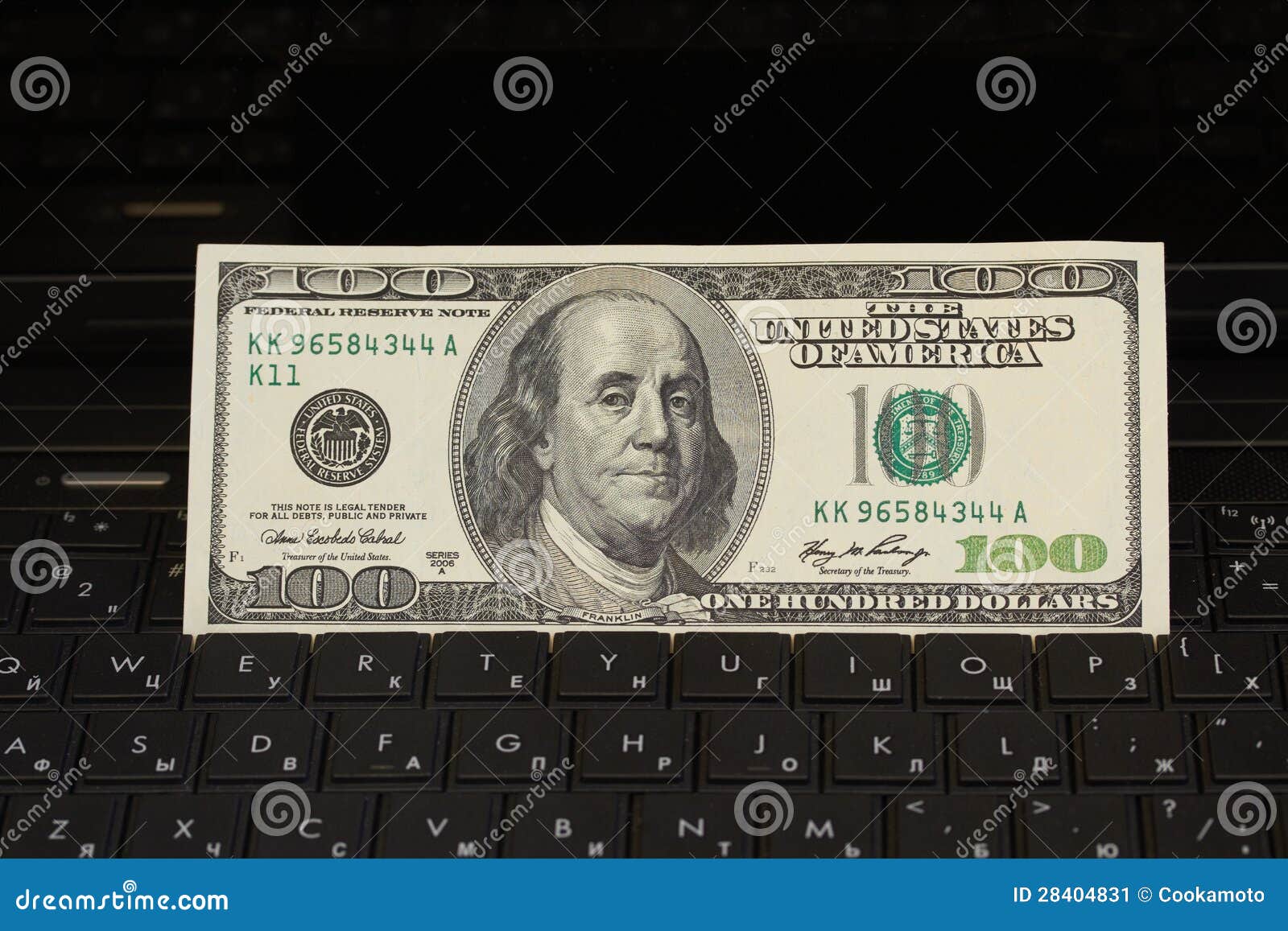 Money on a keyboard stock image. Image of internet, currency - 28404831