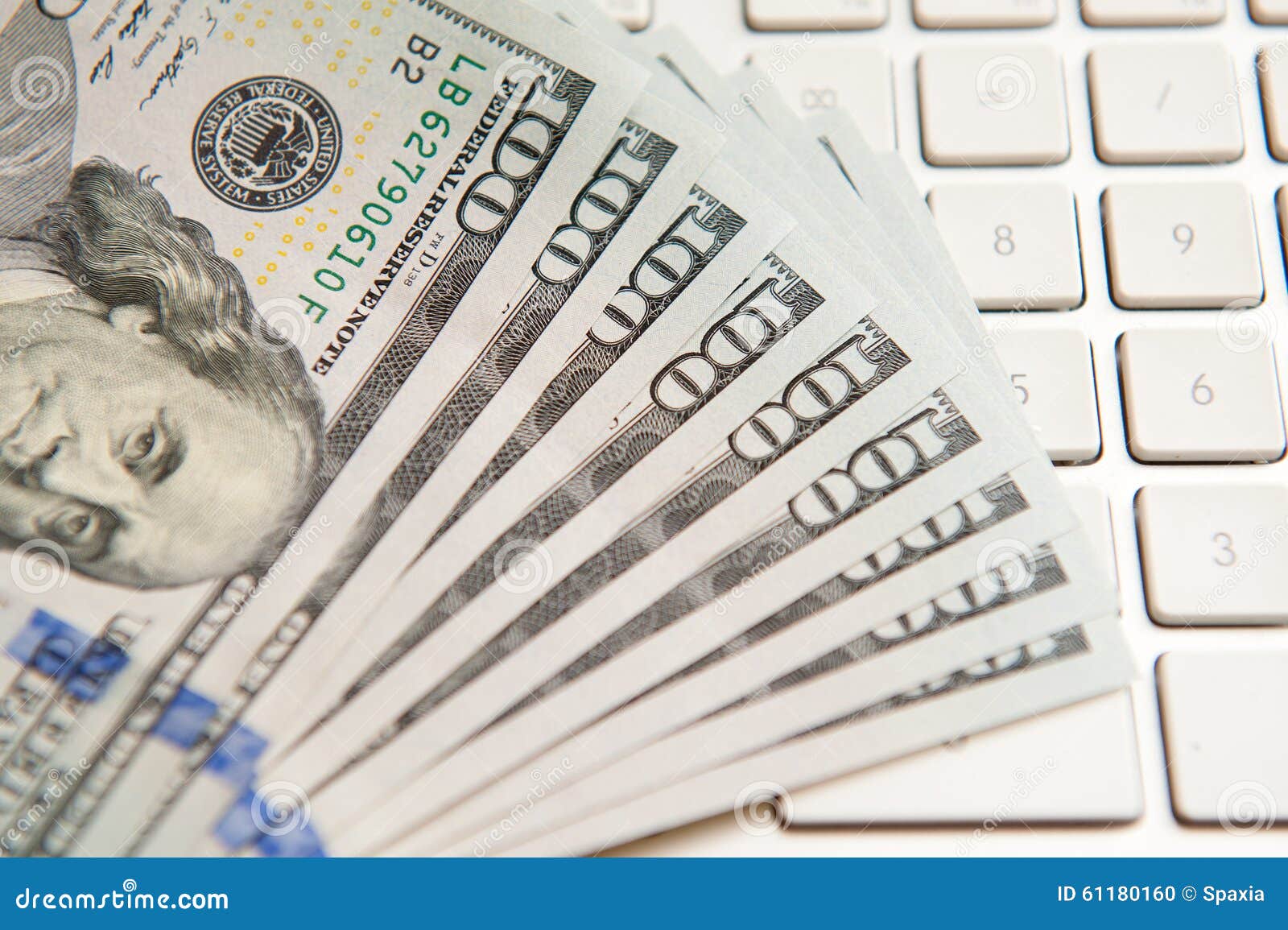 Money on keyboard stock photo. Image of currency, making - 61180160