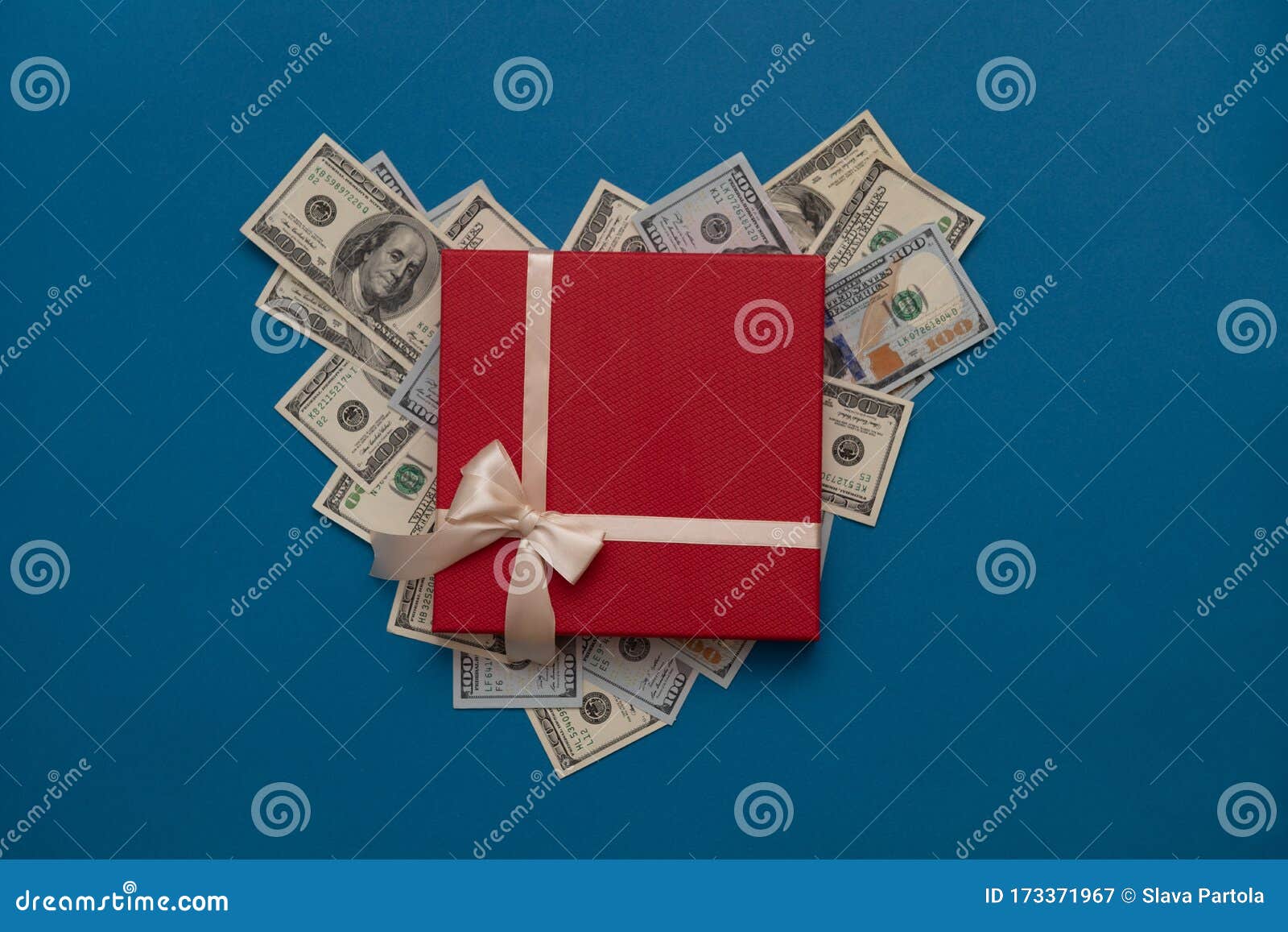 Money Laid Out in the Form of a Heart. Stock Image - Image of business ...