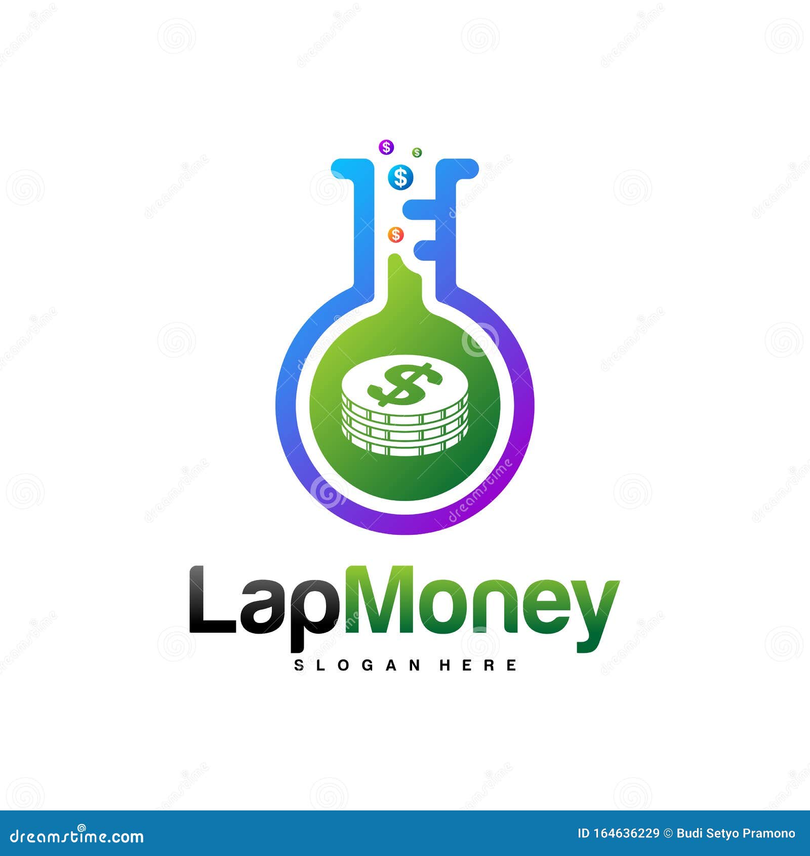 Money Lap Logo Design Vector Concept. Lap Money Logo Template. Icon ...