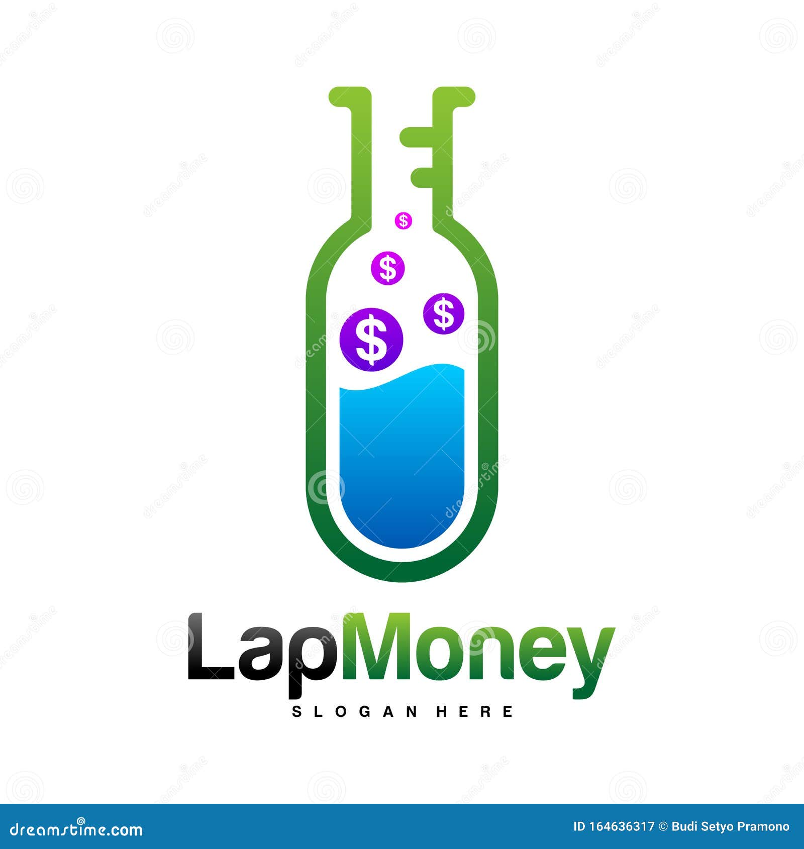 Money Lap Logo Design Vector Concept. Lap Money Logo Template. Icon ...