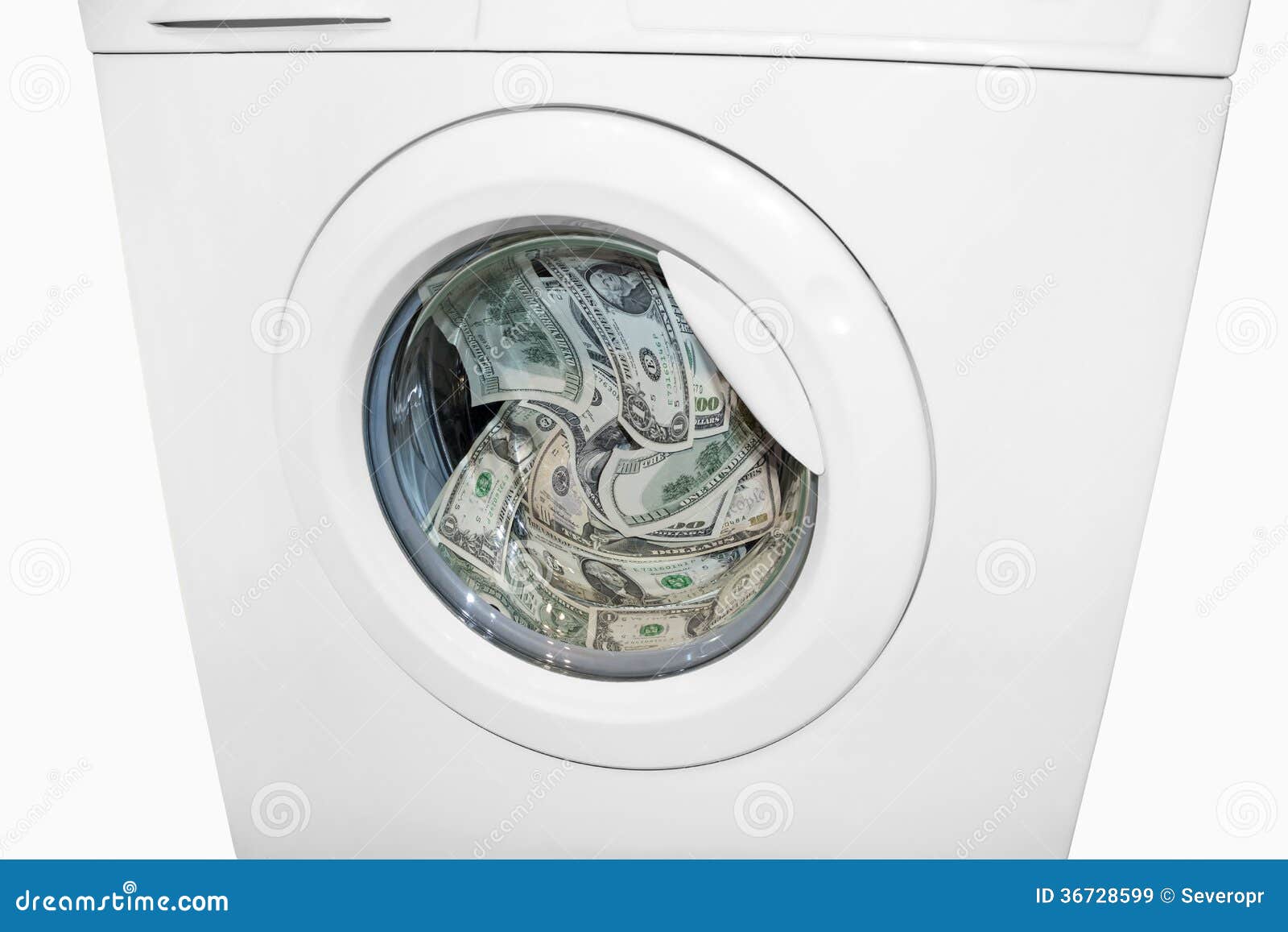 Money Laundering with Washing Machine Stock Image - Image of laundering ...