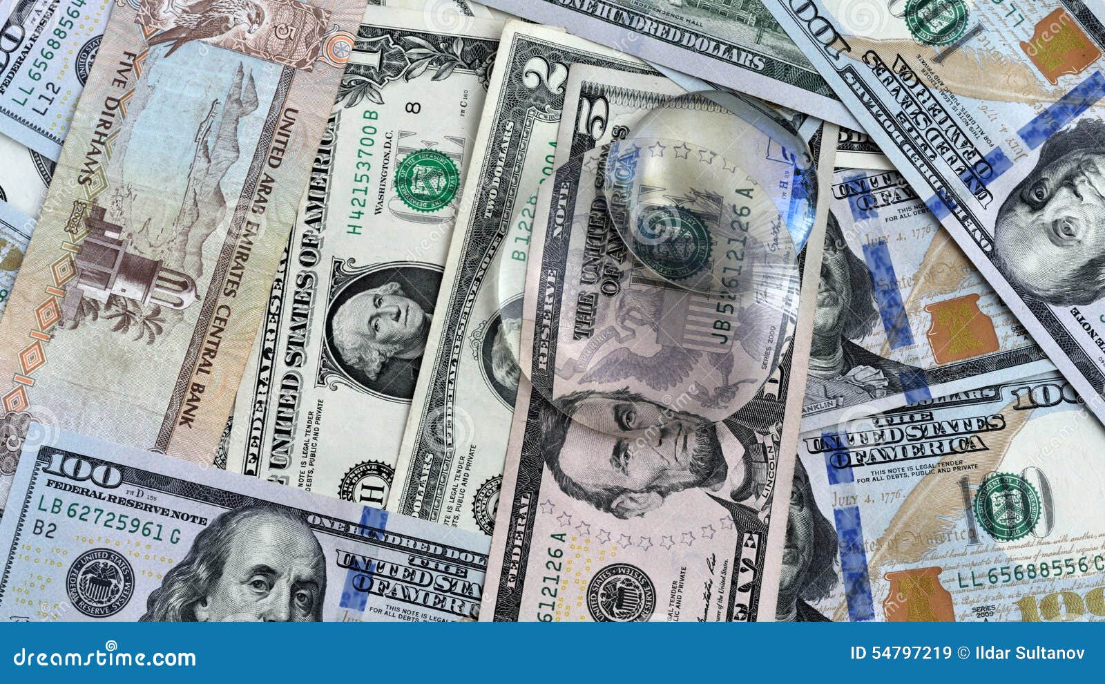 Money and lens stock image. Image of lenses, slump, denominations ...