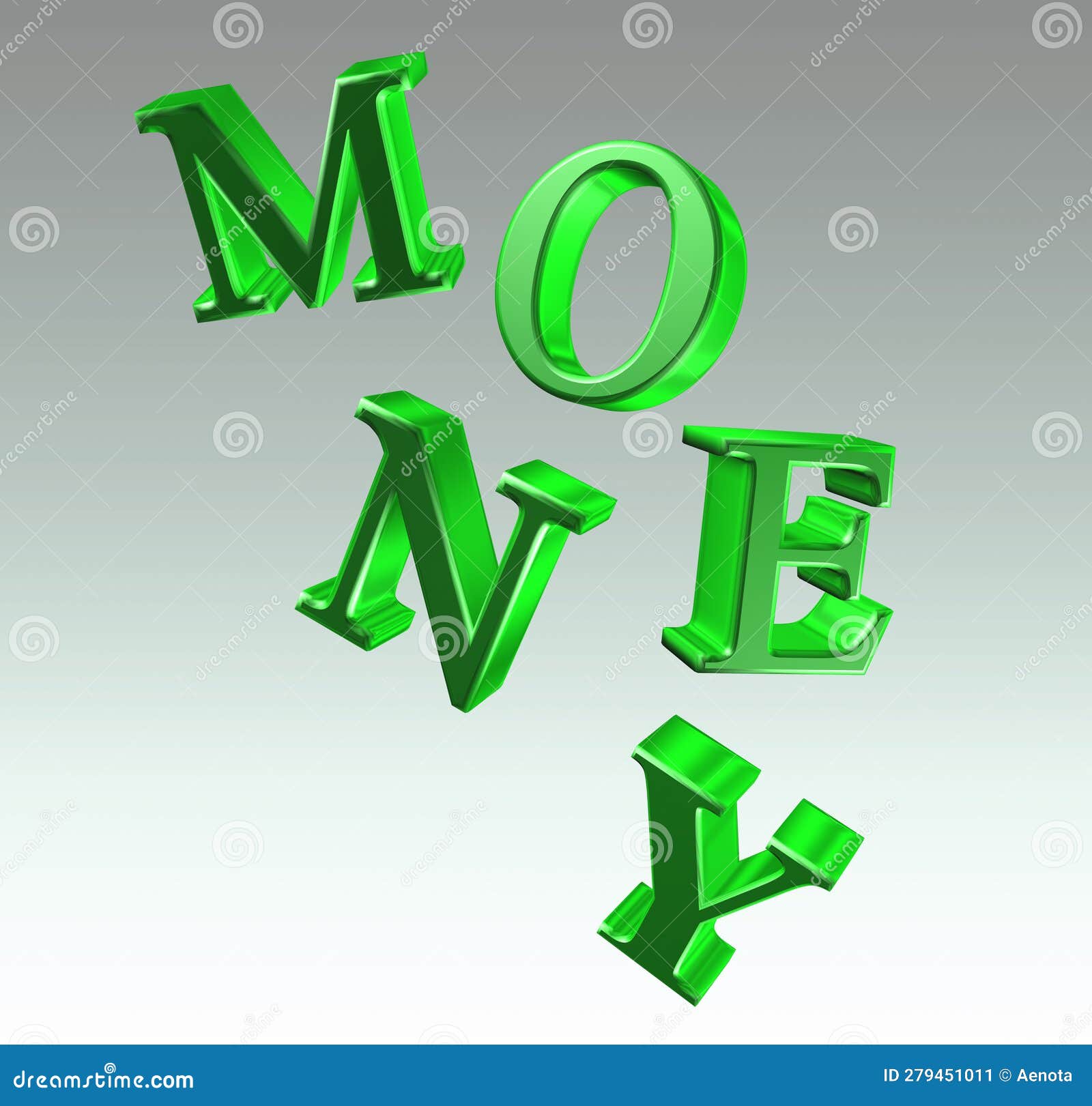 Money Lettering - 3D Illustration Stock Illustration - Illustration of ...