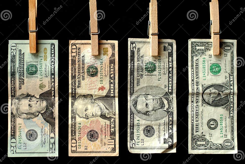 Money Line stock photo. Image of clip, group, five, bank - 1998738