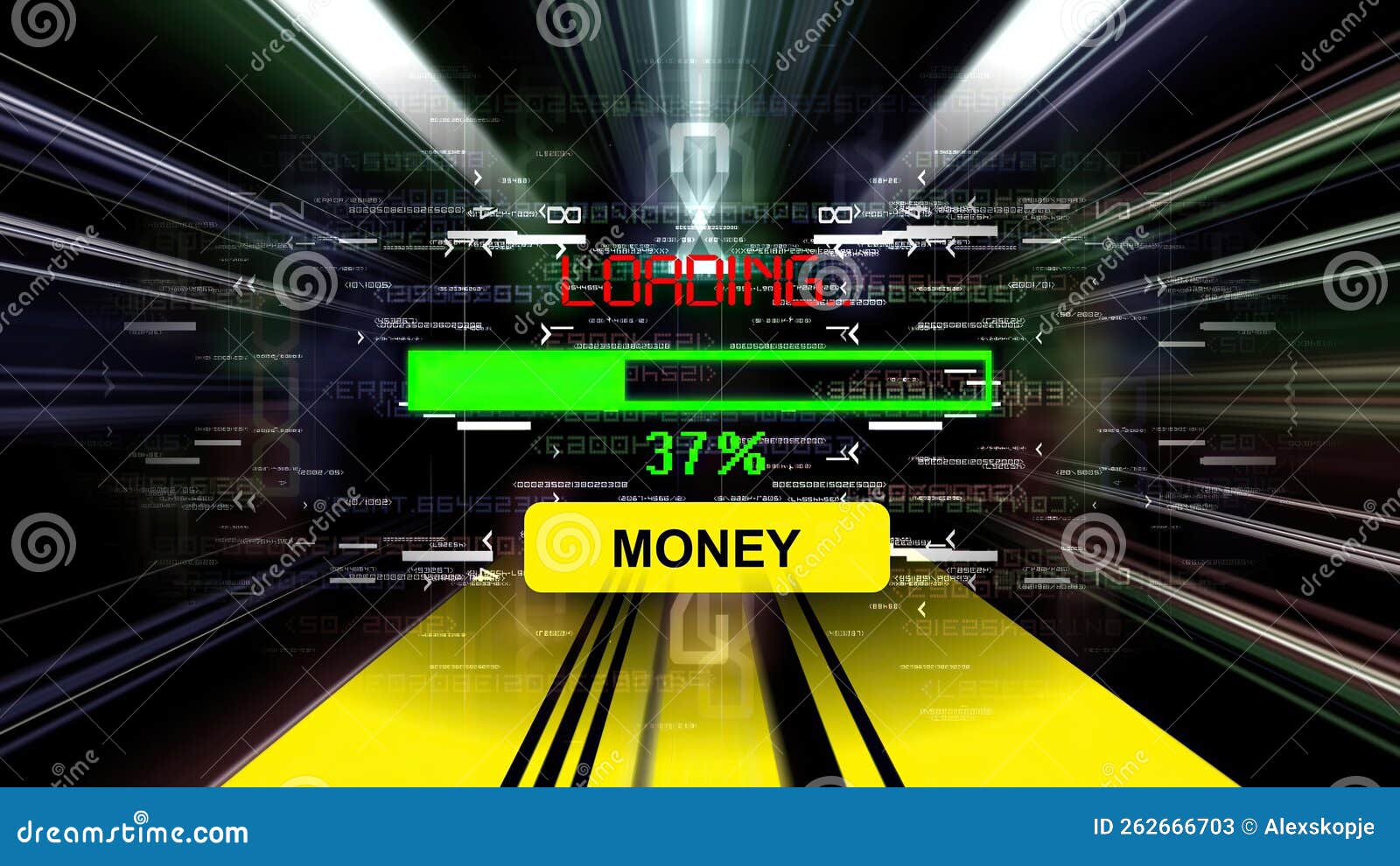Money Loading Progress Bar on the Screen Stock Illustration ...