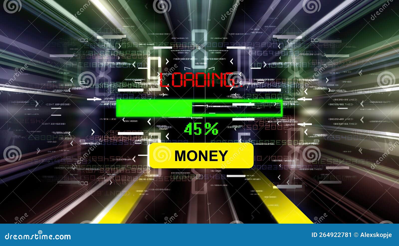 Money Loading Progress Bar on the Screen Stock Illustration ...