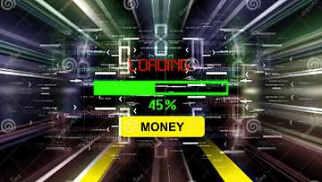 Money Loading Progress Bar on the Screen Stock Illustration ...