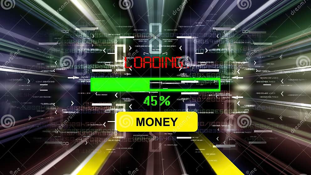 Money Loading Progress Bar on the Screen Stock Illustration ...
