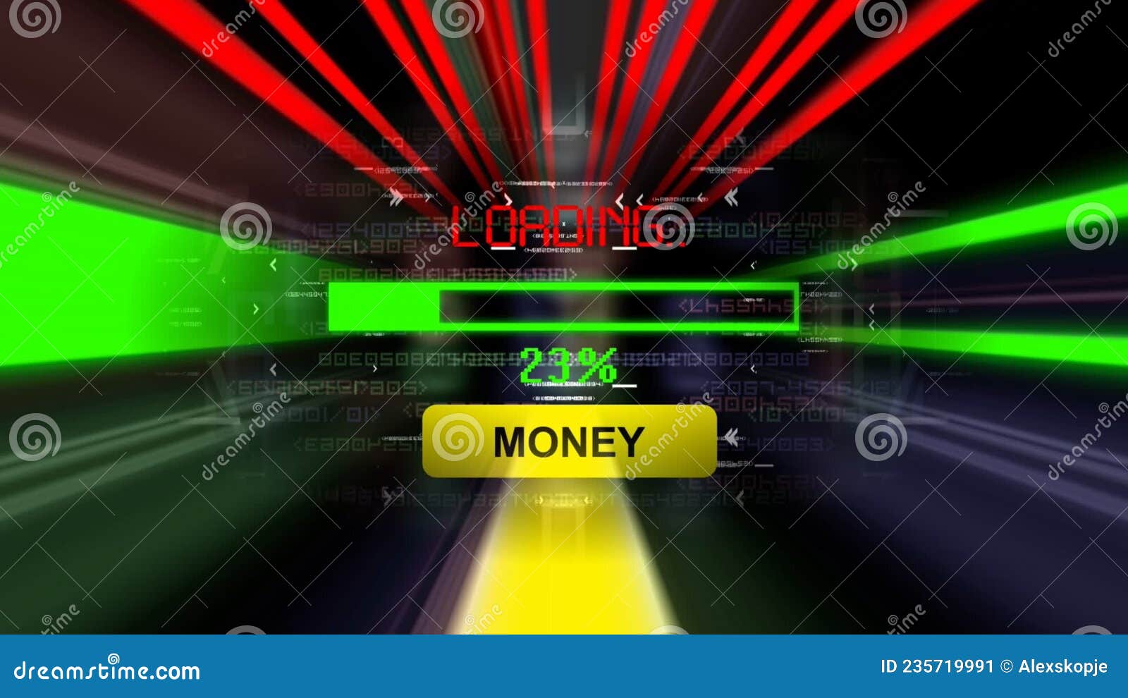 Money Loading Progress Bar on the Screen Stock Video - Video of ...