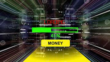 Money Loading Progress Bar on the Screen Stock Illustration ...