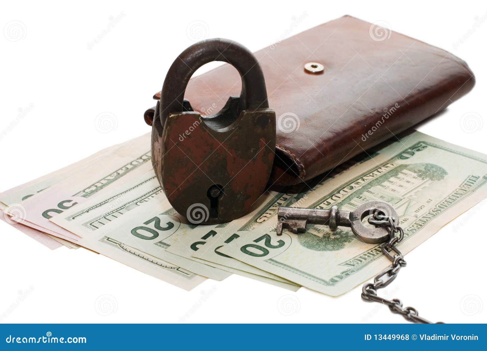 Money and the lock stock photo. Image of code, purse - 13449968