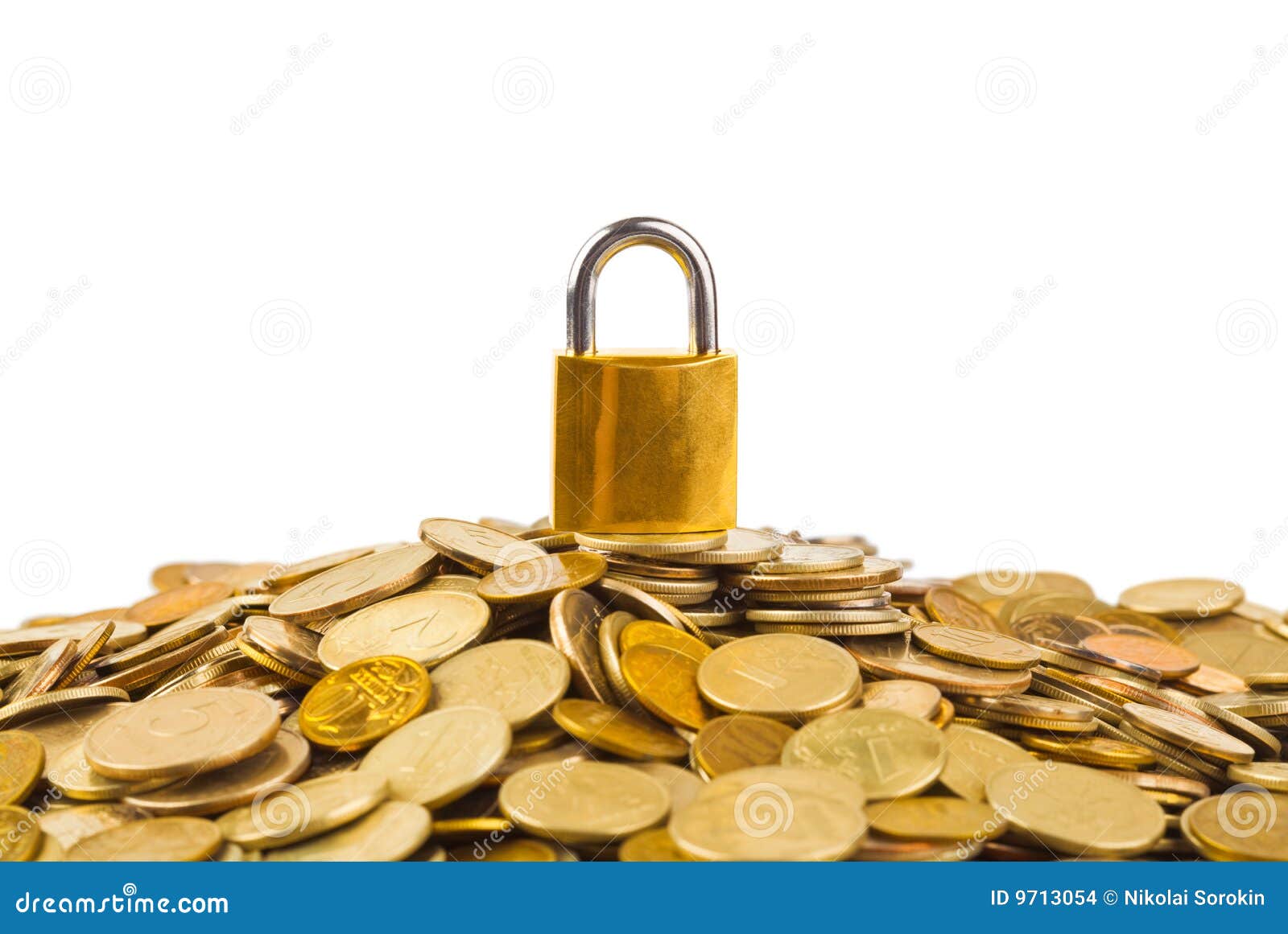 Money and lock stock photo. Image of padlock, business - 9713054