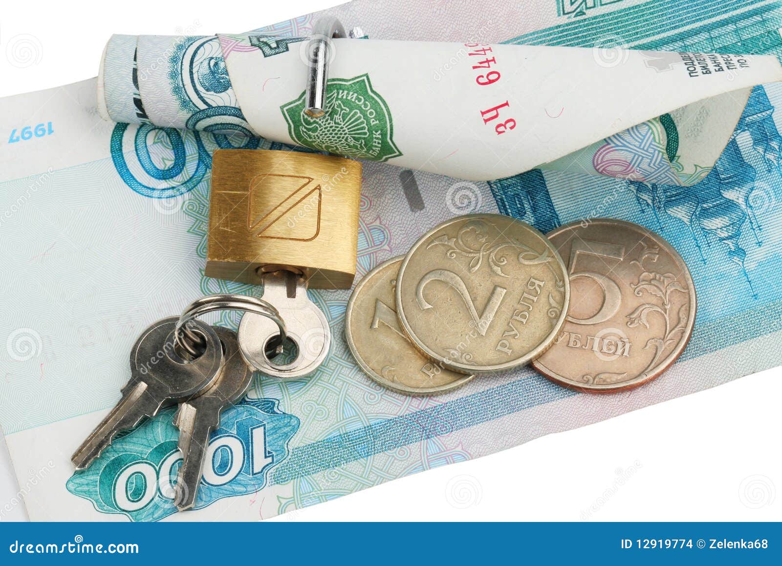Money locked on lock stock photo. Image of banknote, locked - 12919774