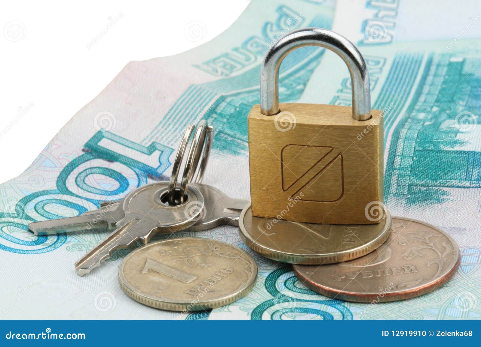 Money locked on lock stock photo. Image of lock, coin - 12919910
